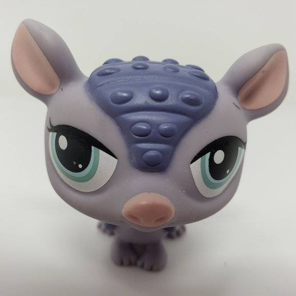 Toys | Littlest Pet Shop Lps Purple Armadillo 1454 Teal Eyes | Poshmark